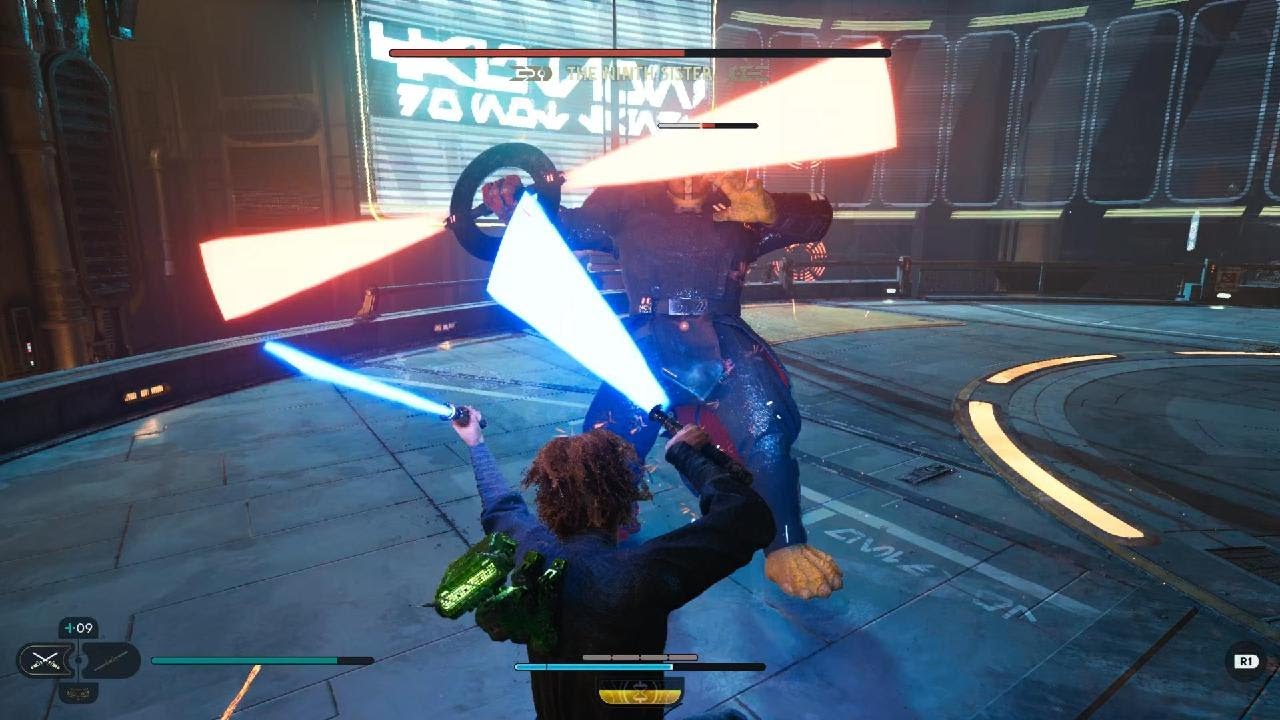 STAR WARS Jedi: Survivor - Dual wield lightsabers vs Ninth Sister 120Hz ...