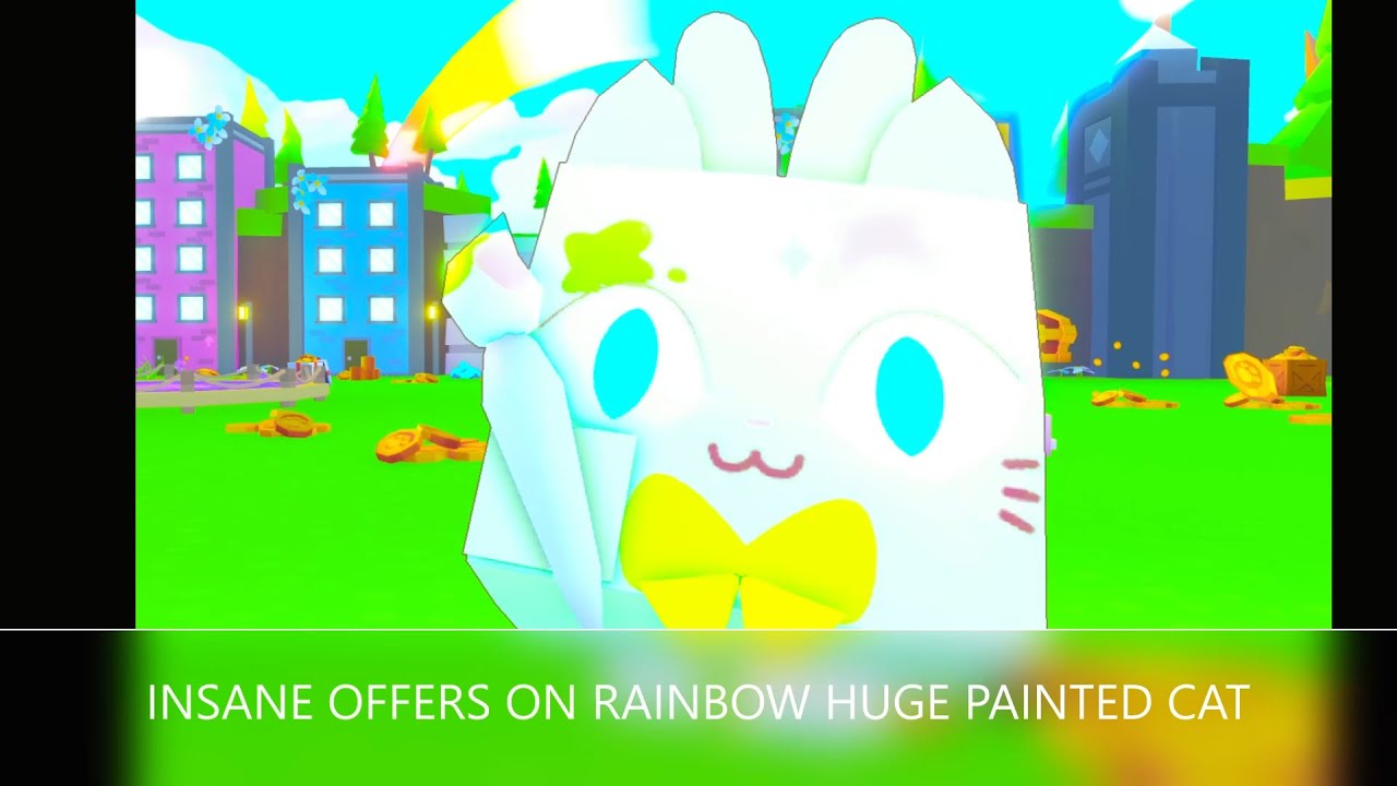 I Got INSANE OFFERS On RAINBOW HUGE PAINTED CAT In Pet Sim X - YouTube