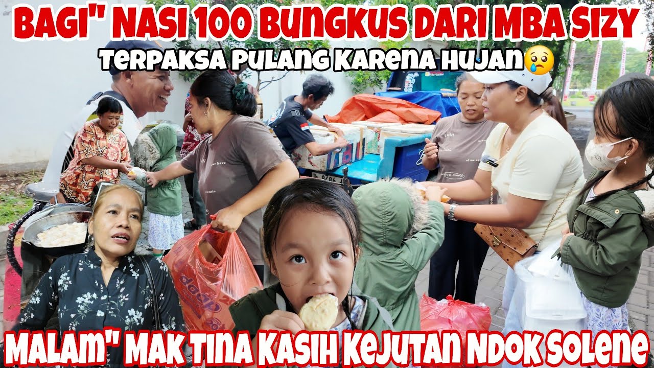 TERIMAKASIH ORANG BAIK🙏‼️HUJAN" BERBAGI 100 NASI BUNGKUS~TIBA" MAK TINA ...