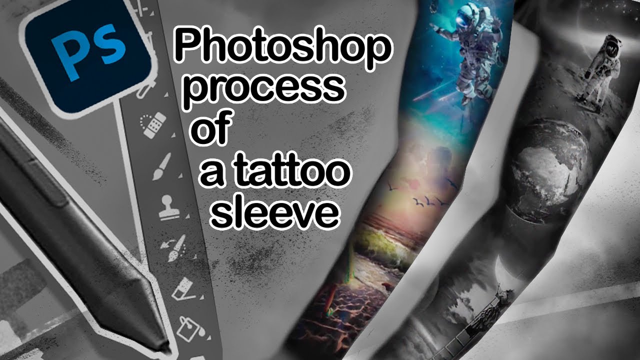 photoshop project TATTOO SLEEVE process - art plotnikovasketch - YouTube