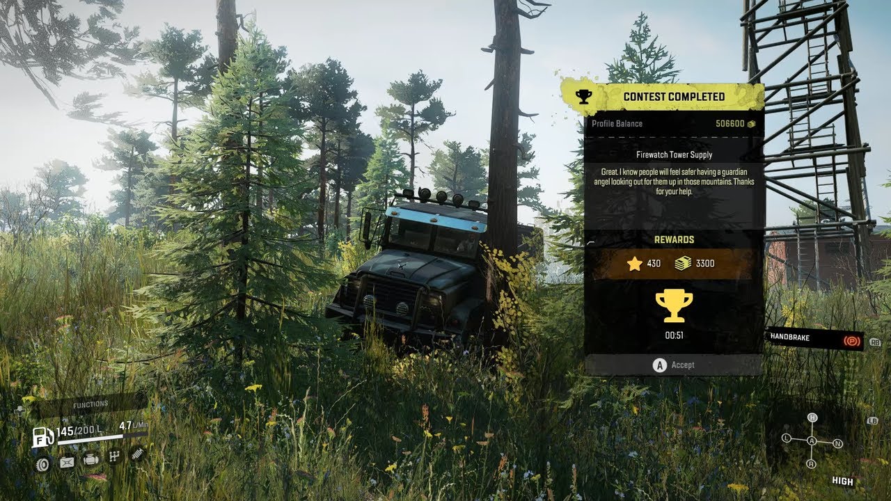 Firewatch Tower Supply - 0:51 - Snowrunner Challenge World Record - YouTube