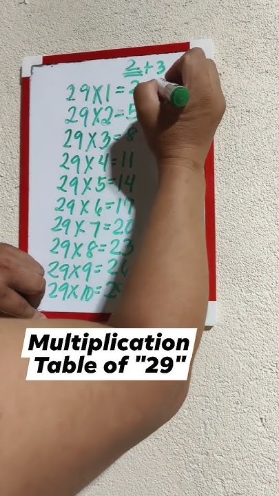 Multiplication Table of "29"#mathskills #mathisfun #mathtrick # ...