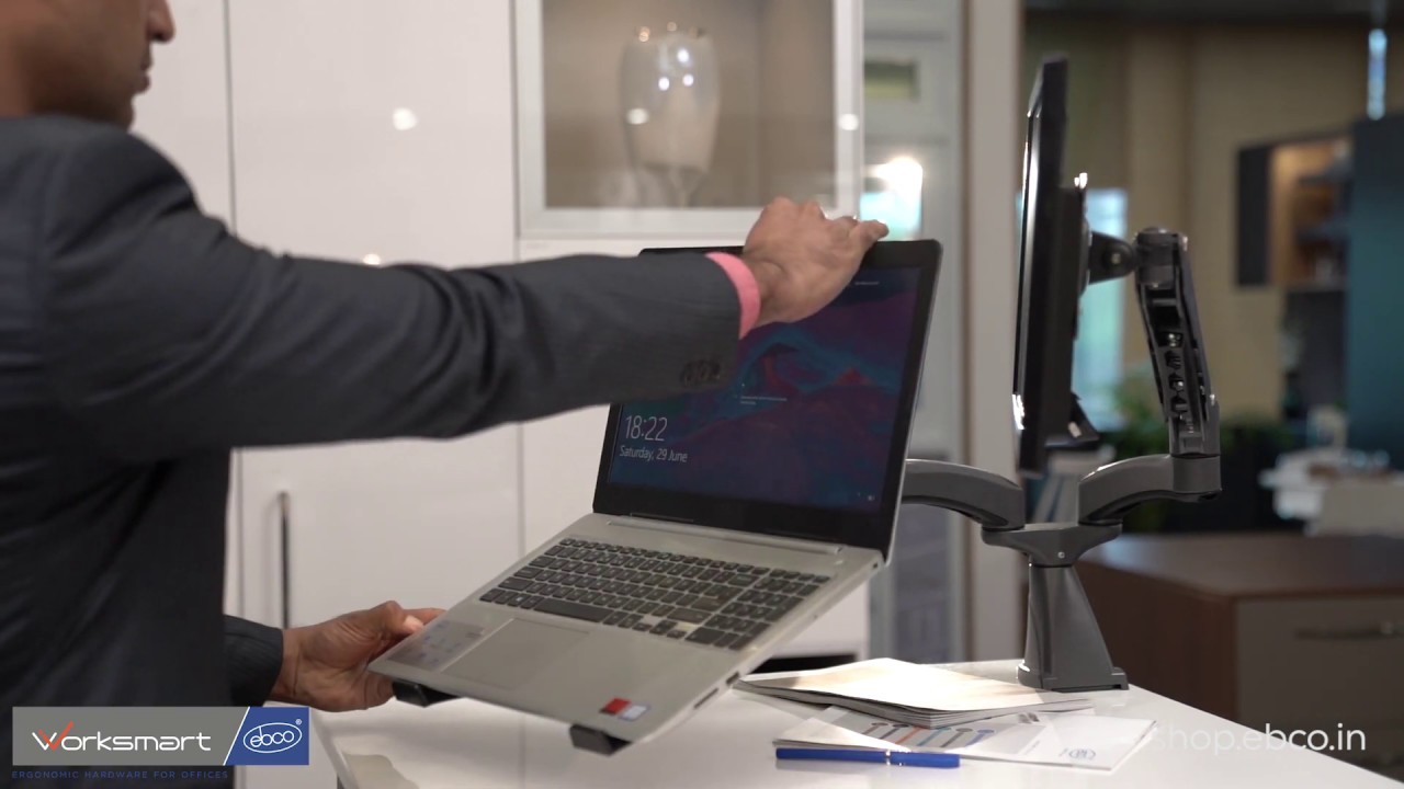 Computer Monitor Arm | Ergonomically designed for comfort - YouTube