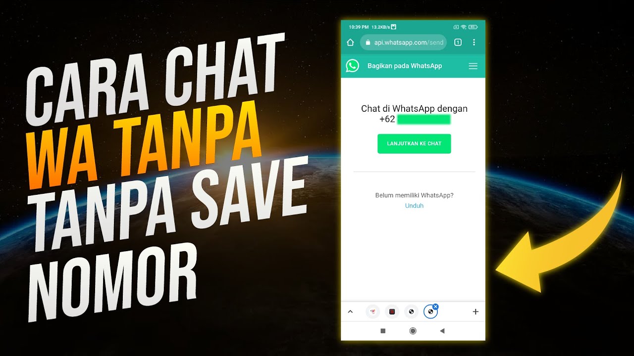 Tutorial Cara Chat WA Tanpa Save Nomor Android - YouTube