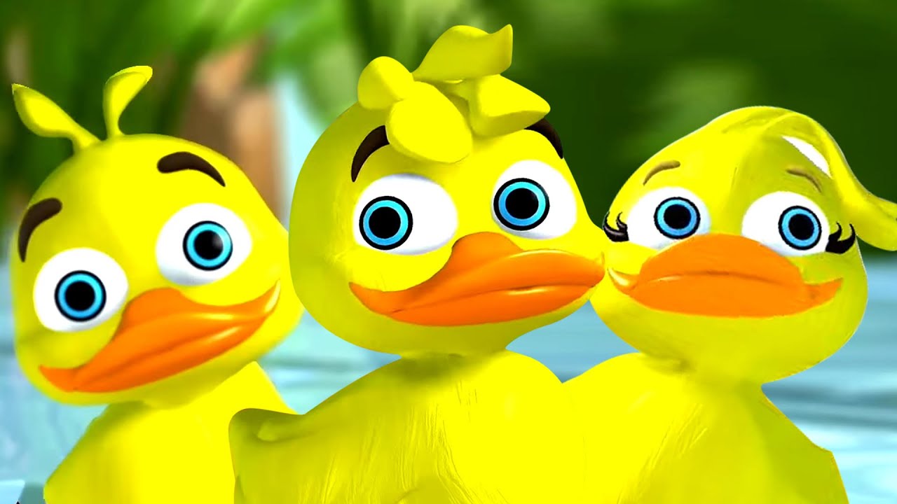 Five Little Ducks, Animal Cartoon + More Fun Kids Rhymes & Songs - YouTube