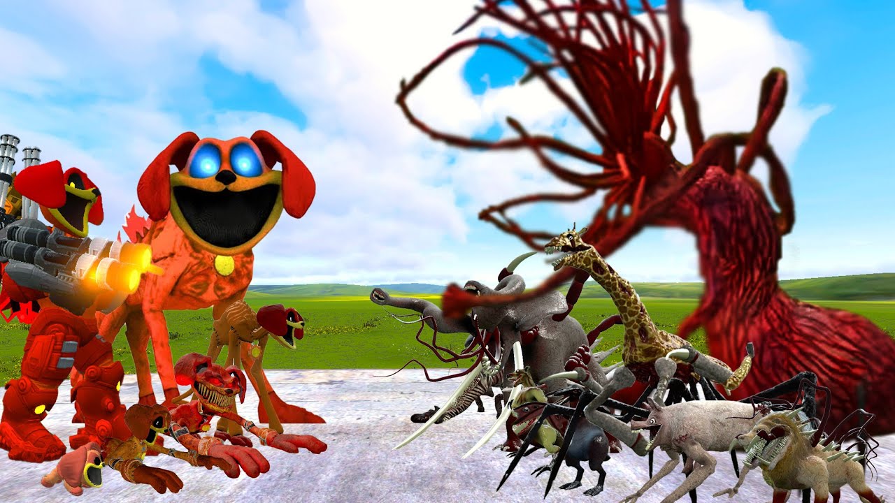 New Zoochosis Mutated Animals Vs All Dogday In Garry's Mod - YouTube