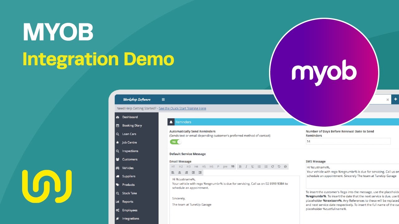 Workshop Software - How to Sync With MYOB - YouTube