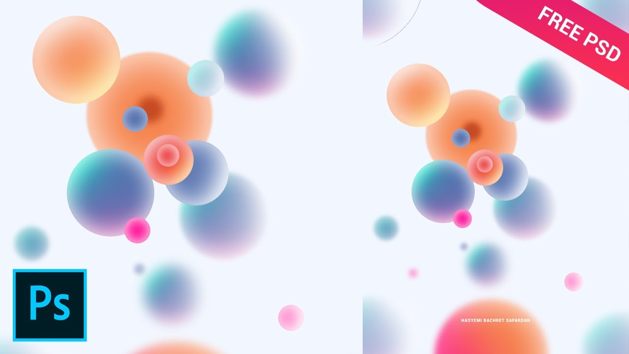 Ball 3D Super Bounce Gradient - Tutorial Photoshop CC 2020 - YouTube