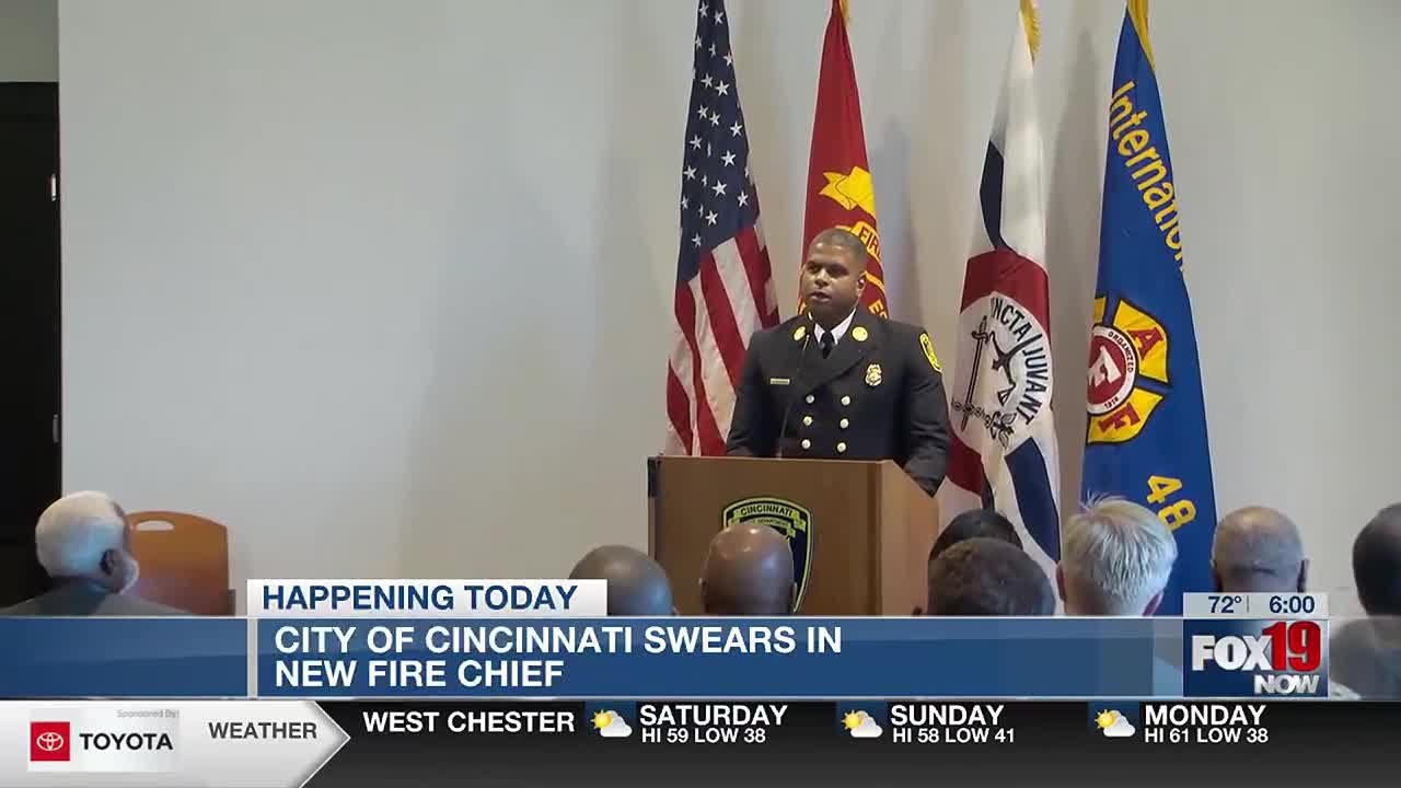 28-year firefighter veteran sworn in as Cincinnati’s new fire chief ...