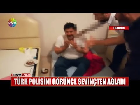 Türk polisini görünce sevinçten ağladı