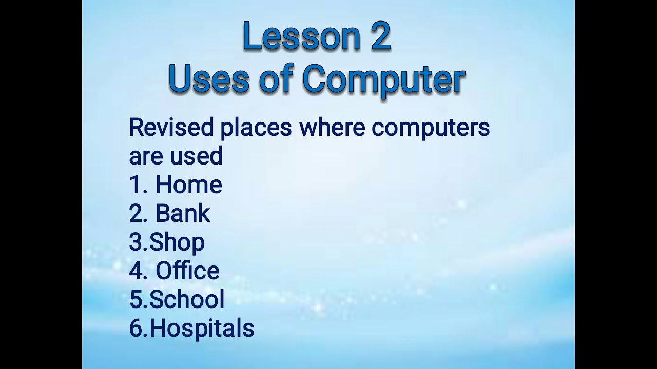 Uses Of Computer Class 2 YouTube uses-of-computer-class-2-youtube