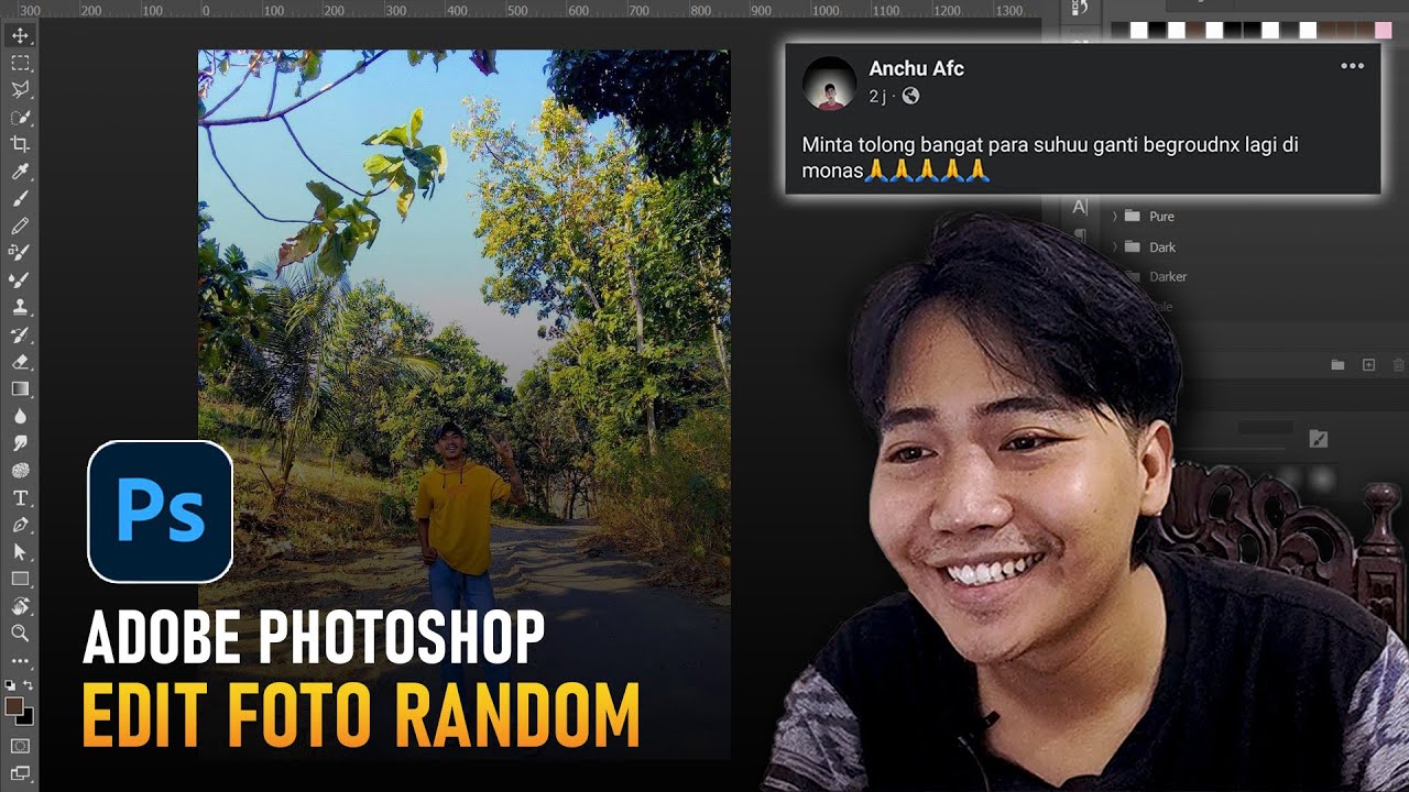 Mengedit Foto Random Di Facebook | GANTI BACKGROUND JADI MONAS | Adobe ...