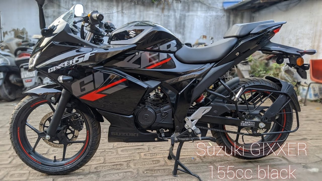 Suzuki Gixxer 155cc bike black - YouTube