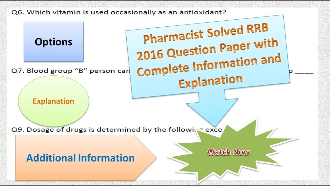 Pharmacist RRB railway Previous Year Question Papers: Complete Guide ...