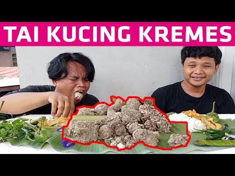 SENSASI MUKBANG TAI KUCING hmm HIDUNG HAMPIR SIRNA + LALAPAN MENTAH