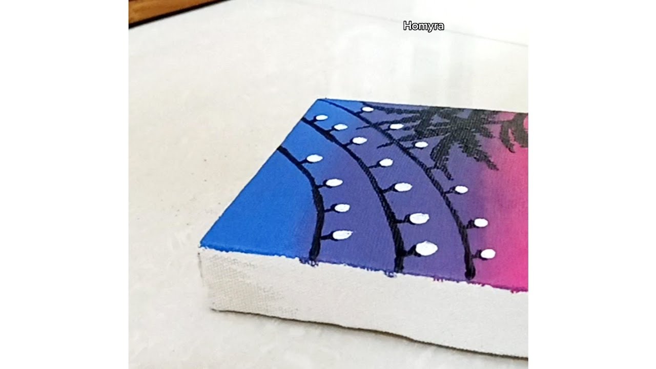 Mini Canvas Painting | Easy Painting | Canvas Painting Tutorial - YouTube