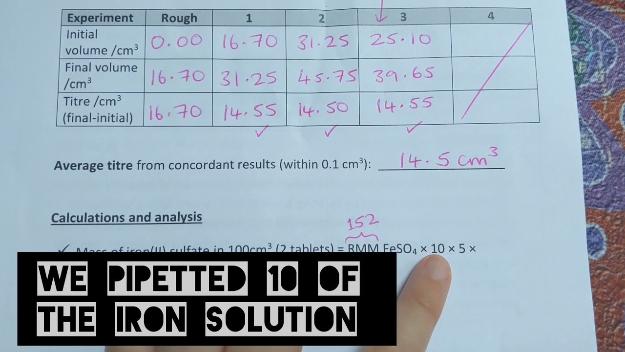 Iron tablet calculations - YouTube