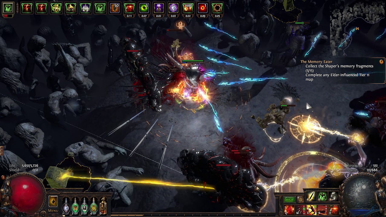 POE Legion 3.7 Shattering Steel Champion vs Yellow Elder - YouTube