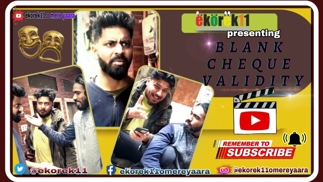BLANK CHEQUE VALIDITY 😨😰😱😭| @ekorek11omereyaara #comedy - YouTube
