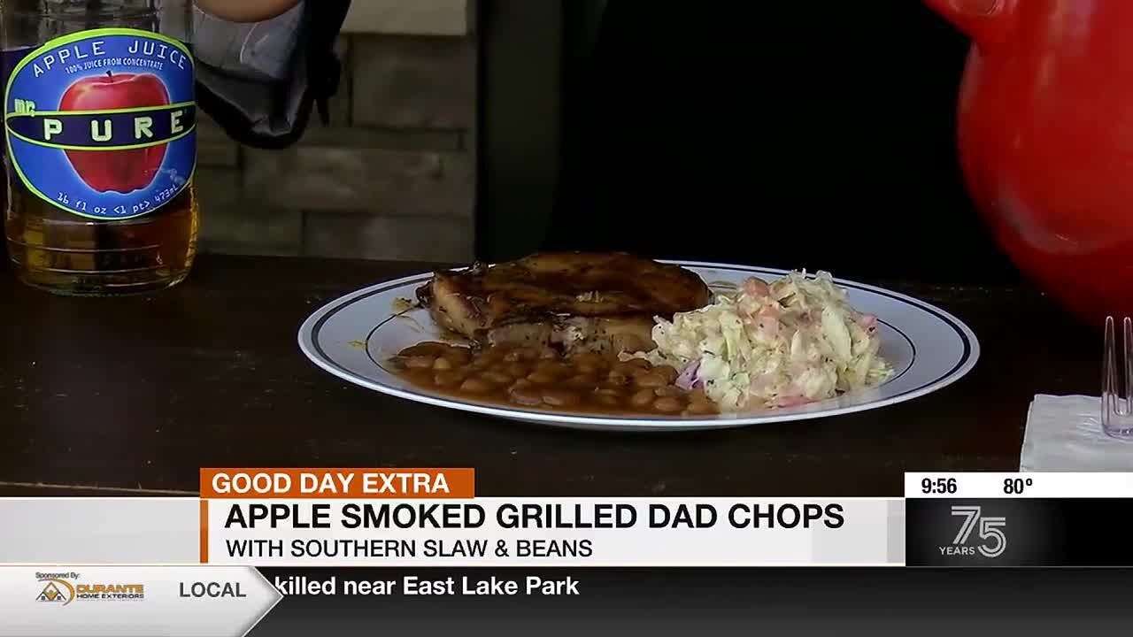 Apple Smoked Grilled Dad Chops - YouTube