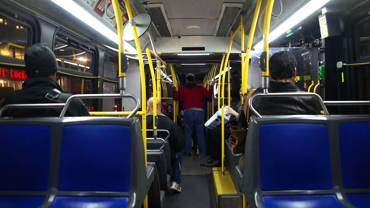 On-Board 2012 NovaBus LFS Articulated 5858 On The M34 +Select Bus ...