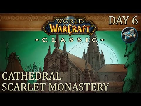 SM:Cathedral Dungeon Run | WoW Classic Gameplay | Priest Day 6 Leveling ...