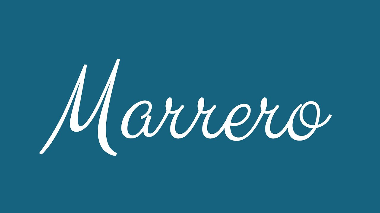 Learn how to Sign the Name Marrero Stylishly in Cursive Writing - YouTube