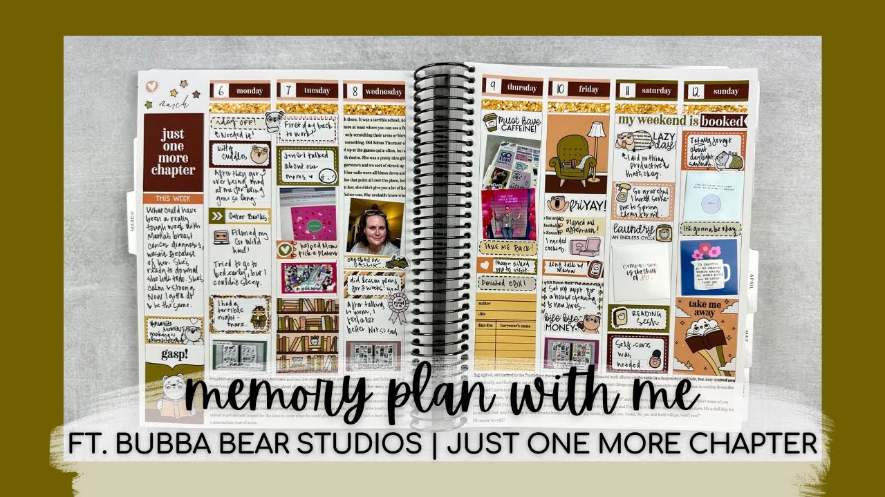 MEMORY PLAN WITH ME | memory keeping a week in march! 📚 | tattooed ...