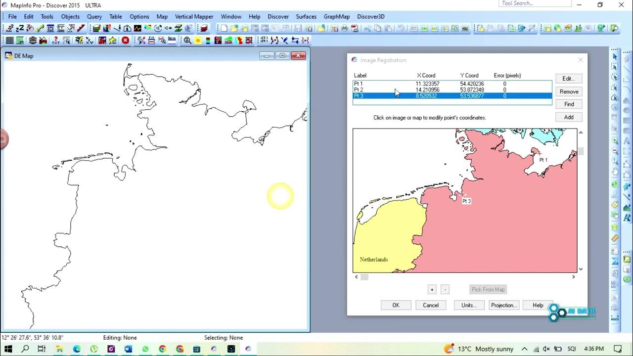 How to Georeference (registering) a Map in Mapinfo 15 - Automatically Georeferencing in Mapinfo ...