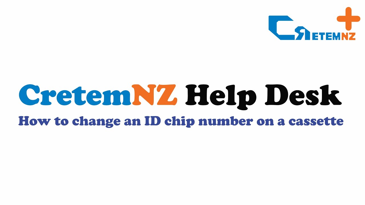 How to change an ID chip number on a cassette (for new machine) - YouTube