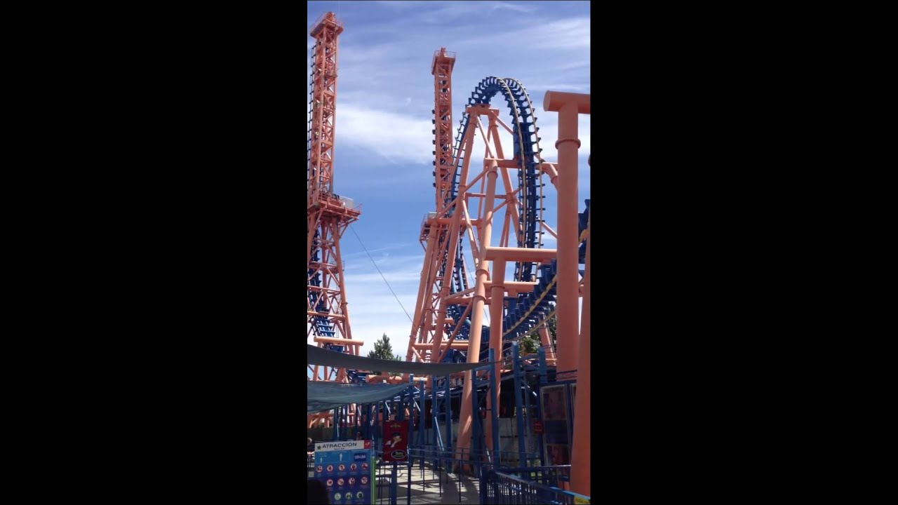 Stunt fall(roller coaster of the park warner) - YouTube