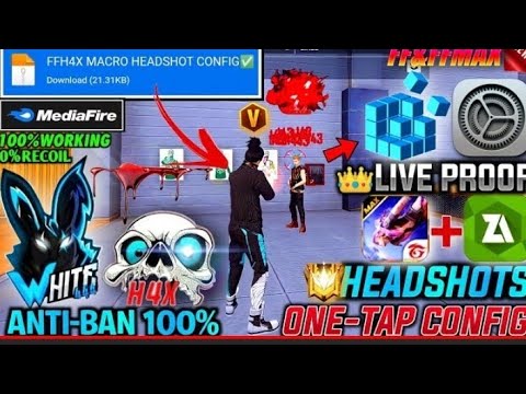 Free Fire Auto Headshot Config File white 444😳FF H4X 🤔 Macro AIMbot ...