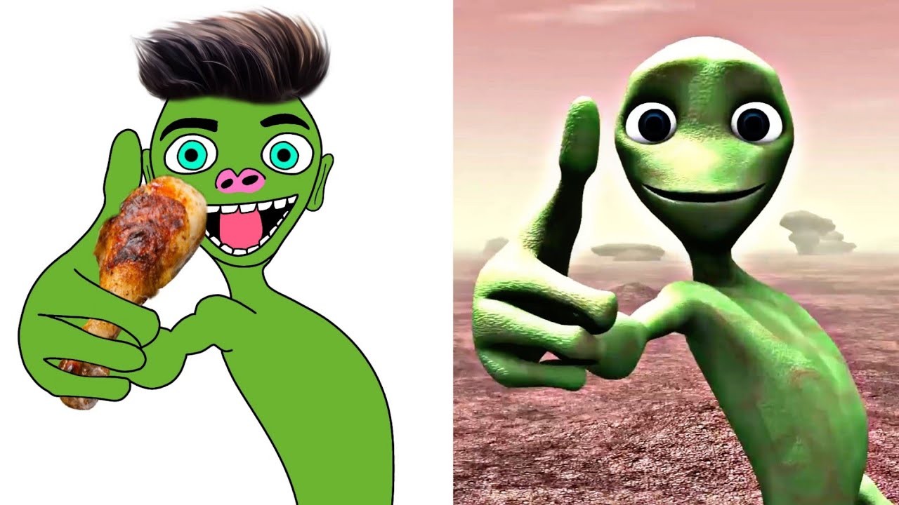 Dami tu Cosita feat.song Drawing meme | Cutty Ranks | Alien dance - YouTube