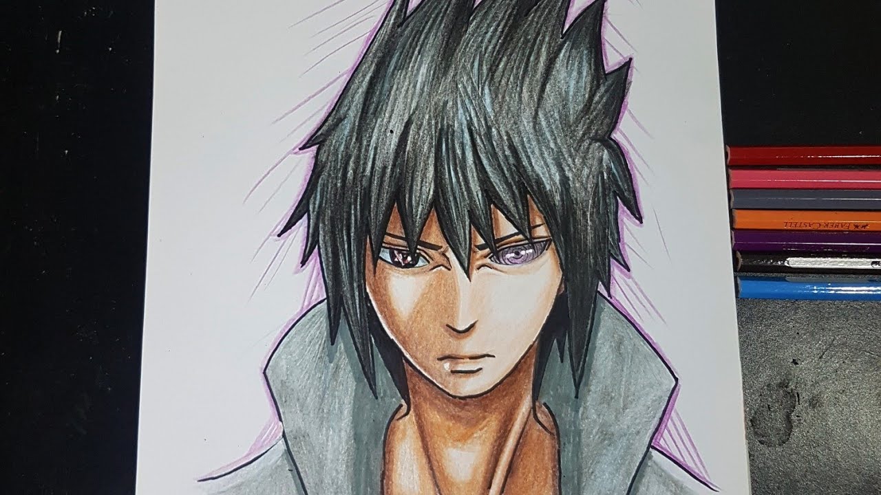 JUST A SIMPLE DRAWING OF SASUKE | I'M BORED | SPEED DRAWING - YouTube