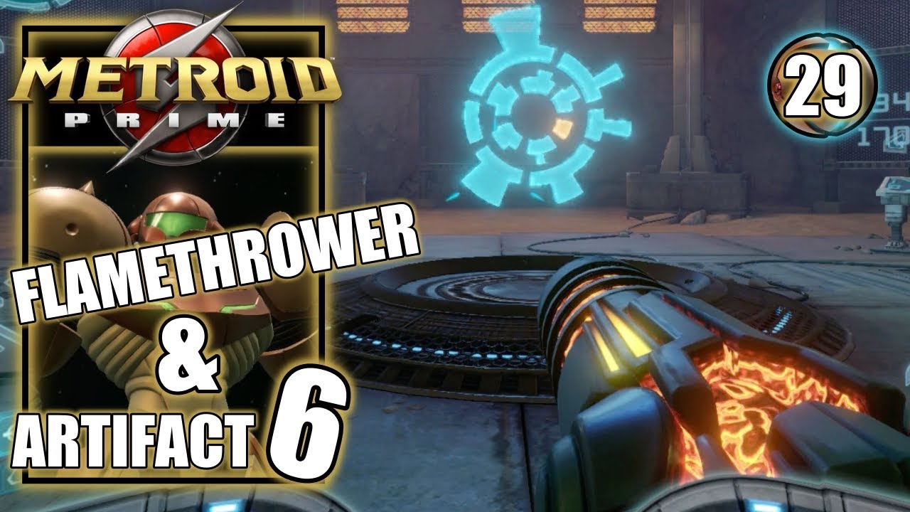 Metroid Prime Remastered - Flamethrower & Chozo Artifact 6 - Gameplay ...