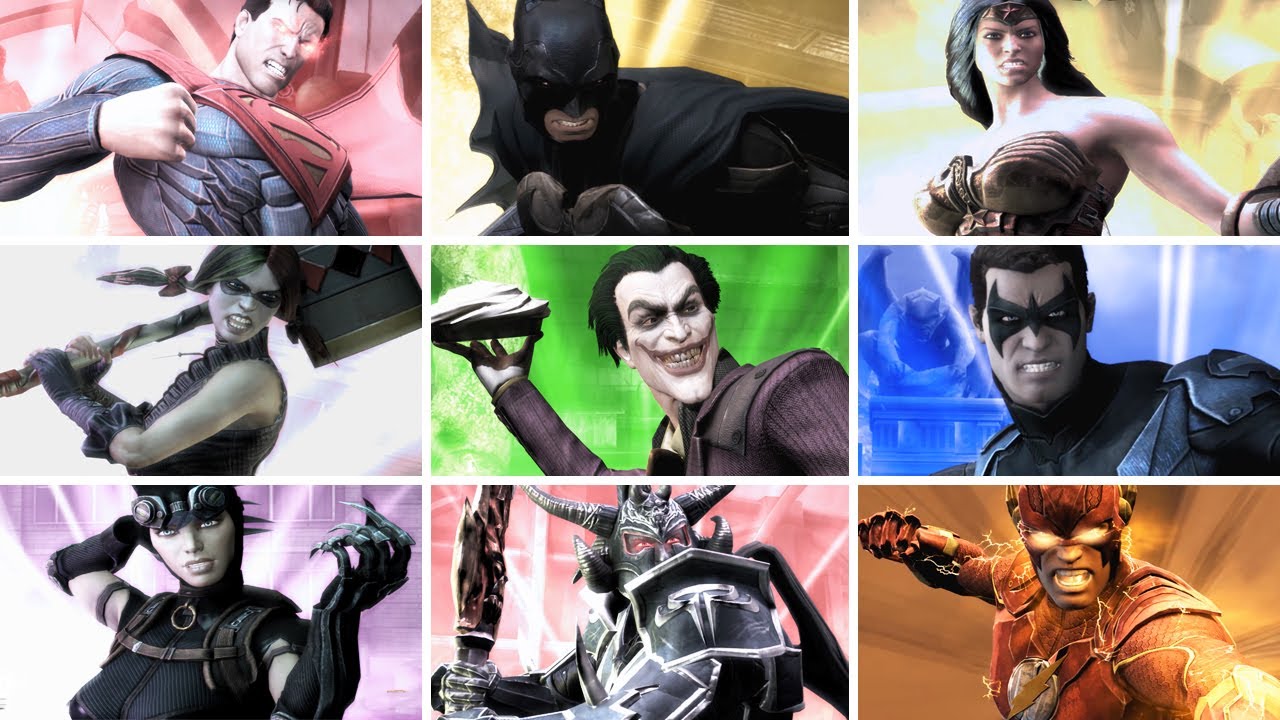 INJUSTICE: Gods Among Us - All Characters Super Moves - YouTube