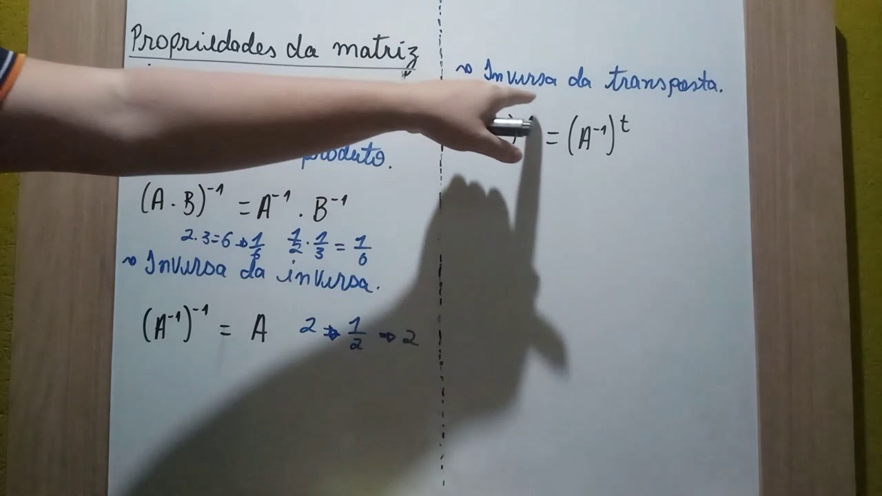 Propriedades da Matriz Inversa - YouTube
