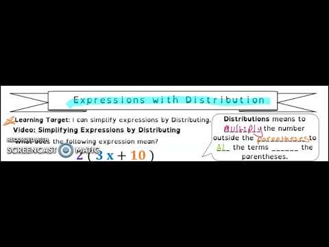 Simplifying Expressions with Distribution - YouTube