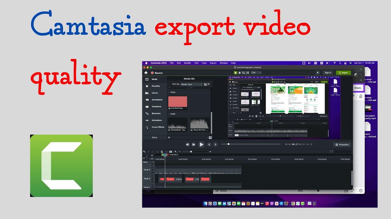 Camtasia: How to Export Video Quality - YouTube