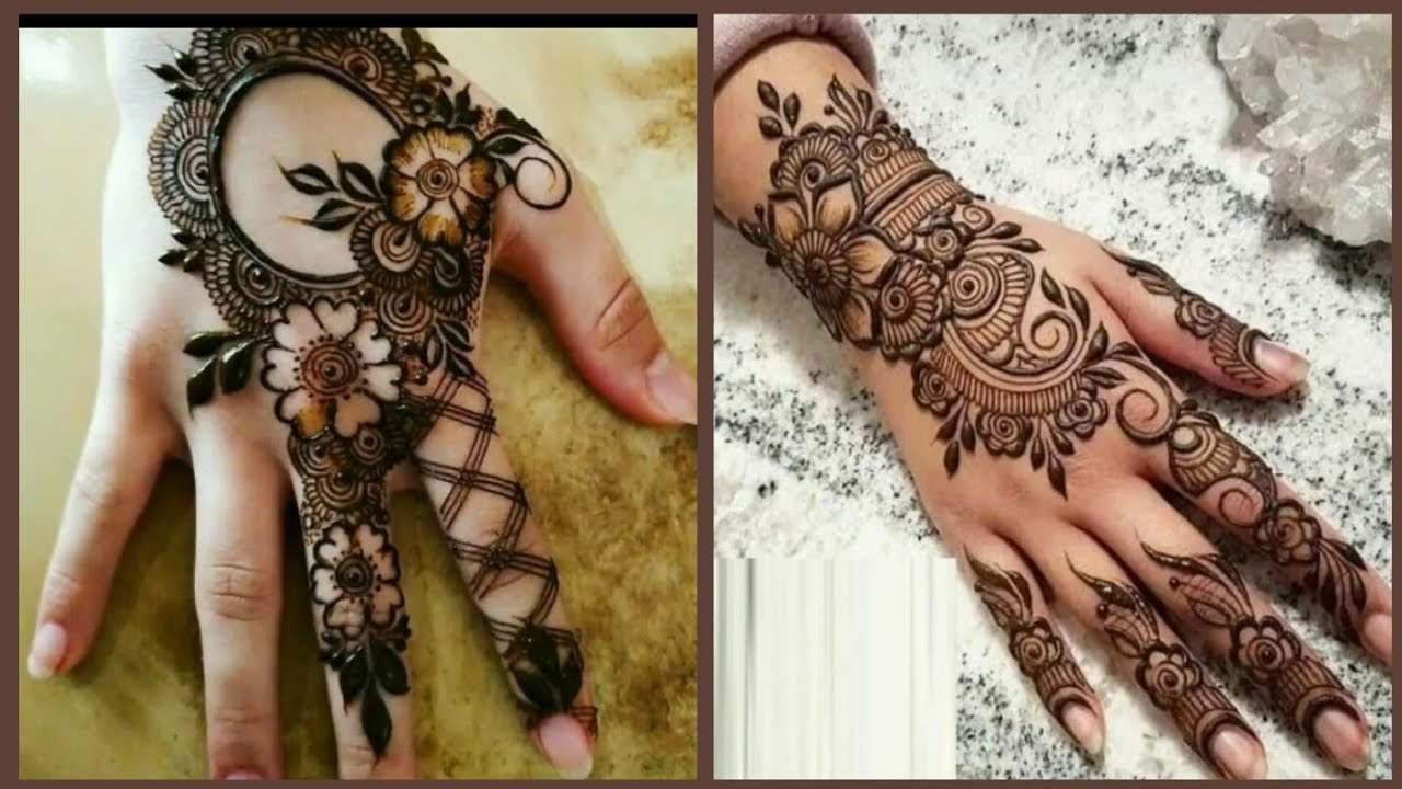 Beautiful mehndi designs/ chand raat mehandi/front back hand ...