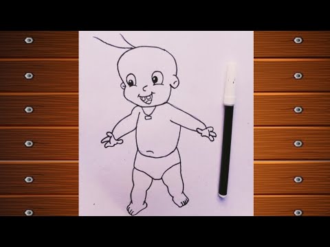Raju draw chota Bheem step by step draw and paint 🎨 Drawing like this ...