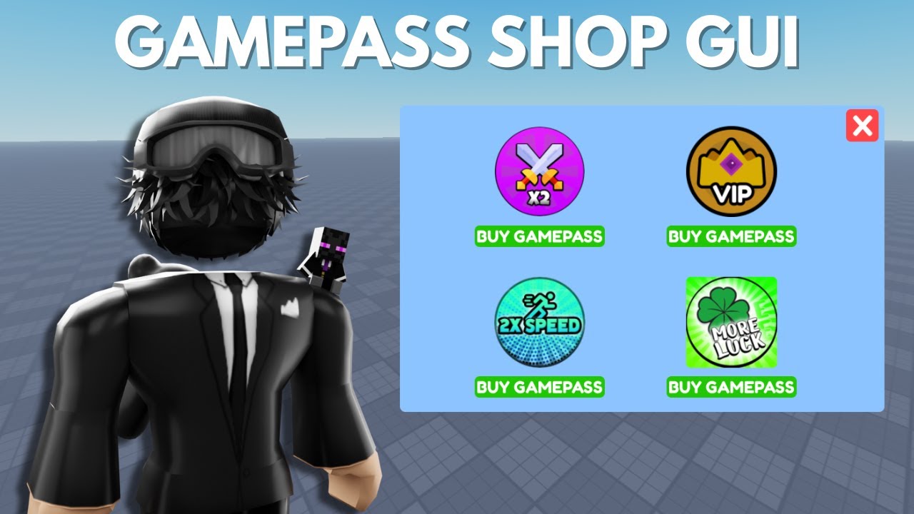 How to make GAMEPASS SHOP GUI | Roblox Studio Tutorial - YouTube