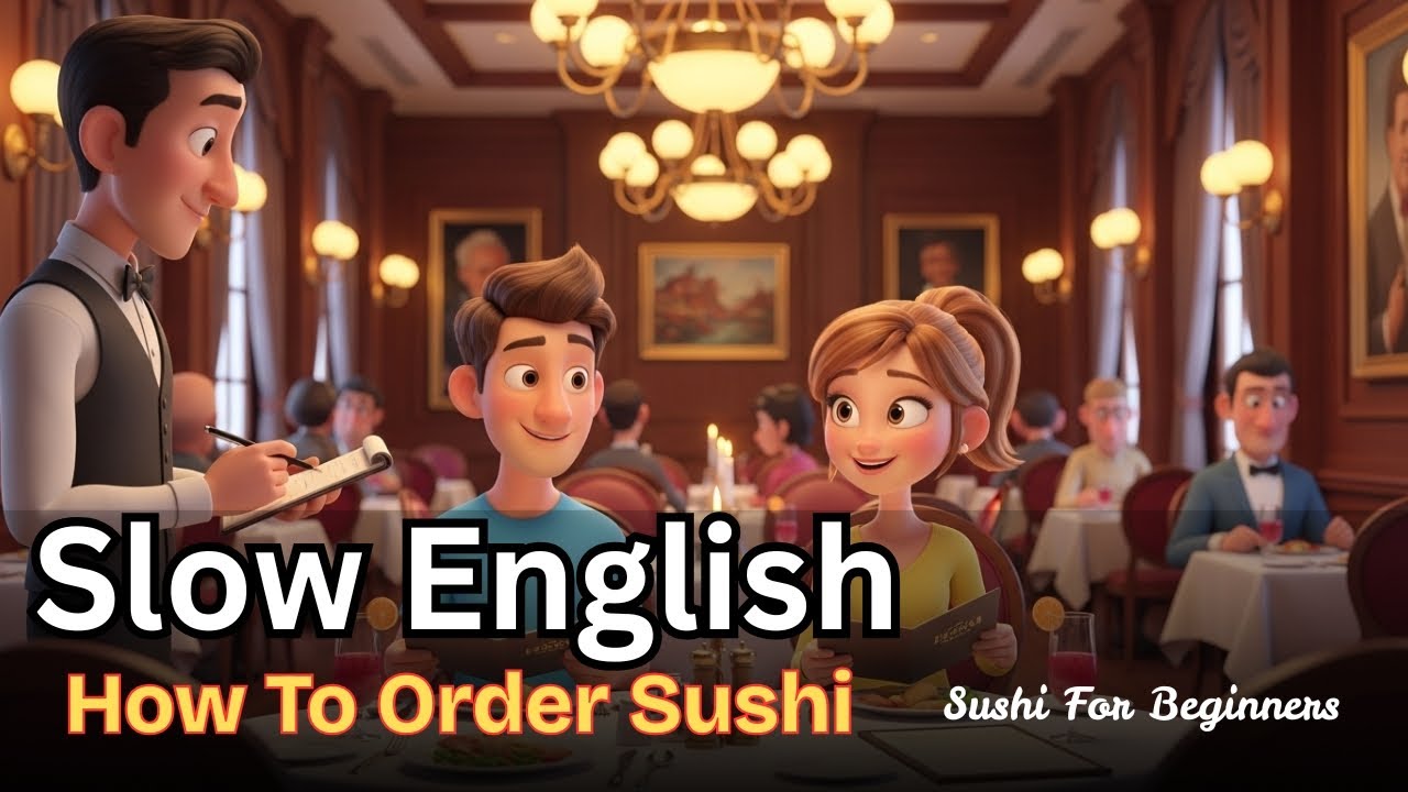 How to Order Sushi in English Easy English Conversation for Beginners ...