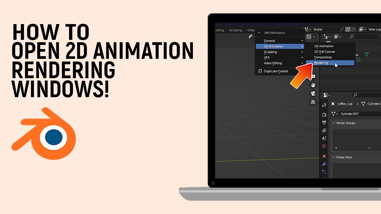 How to Open 2D Animation Rendering Window in Blender [easy] - YouTube