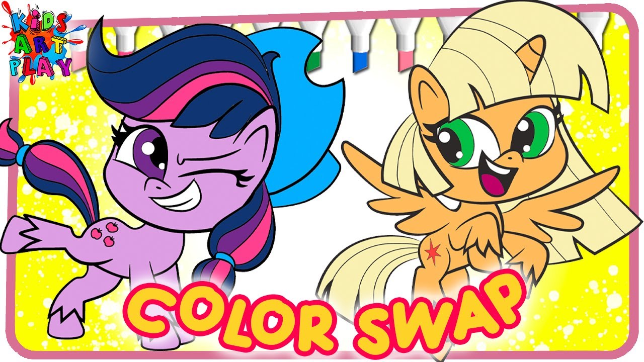 My Little Pony Mane 6 Twilight Sparkle And Applejack COLOR SWAP ...
