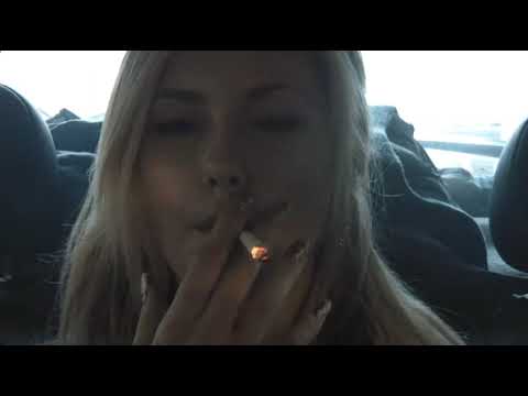 blonde smoking