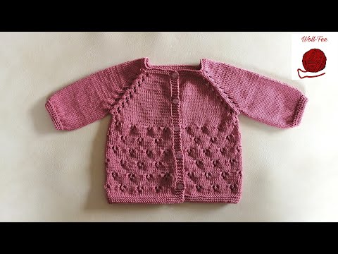 Babyjacke stricken, Schritt für Schritt, andere Größen siehe Infobox