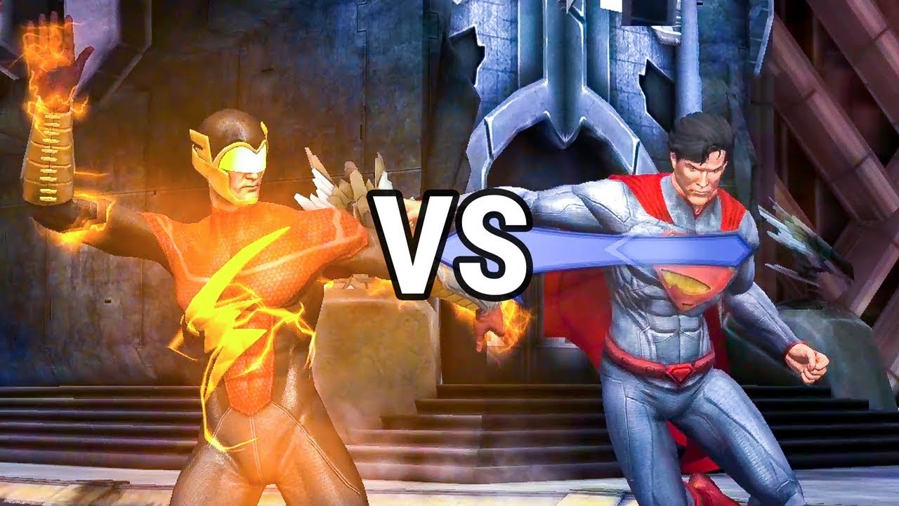 Injustice Mobile: Earth 2 Flash VS New 52 Superman Challenge - YouTube