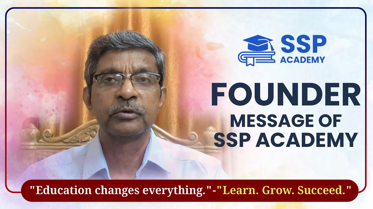 FOUNDER MESSAGE | PRAVAT SIR | SSP ACADEMY @SSPAcademywb - YouTube
