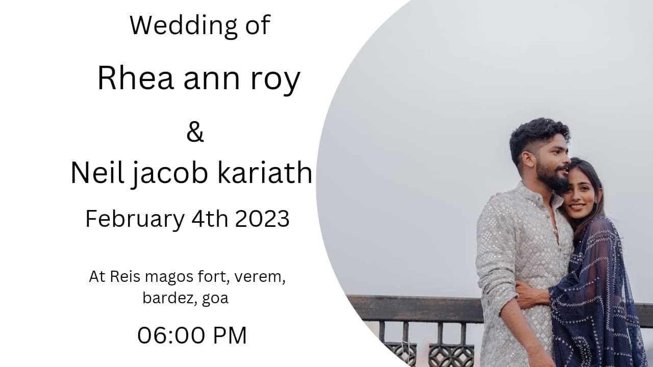 RHEA ANN ROY & NEIL JACOB KARIATH || WEDDING || WEDDING CINEMAS ...